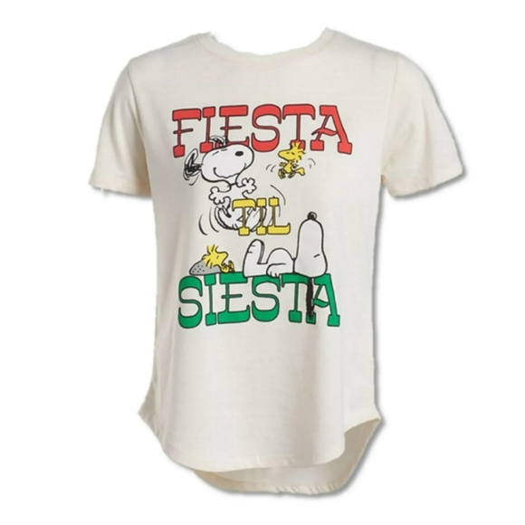 Peanuts | Tops | Peanuts Snoopy Woodstock Fiesta Til Siesta Juniors Tee ...